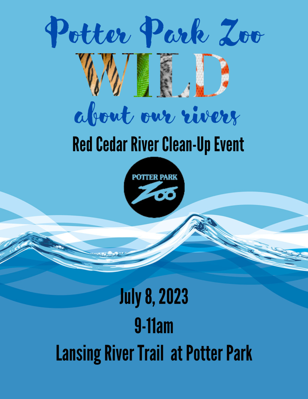 Wild About Our Rivers- Potter Park Zoo River Clean-Up