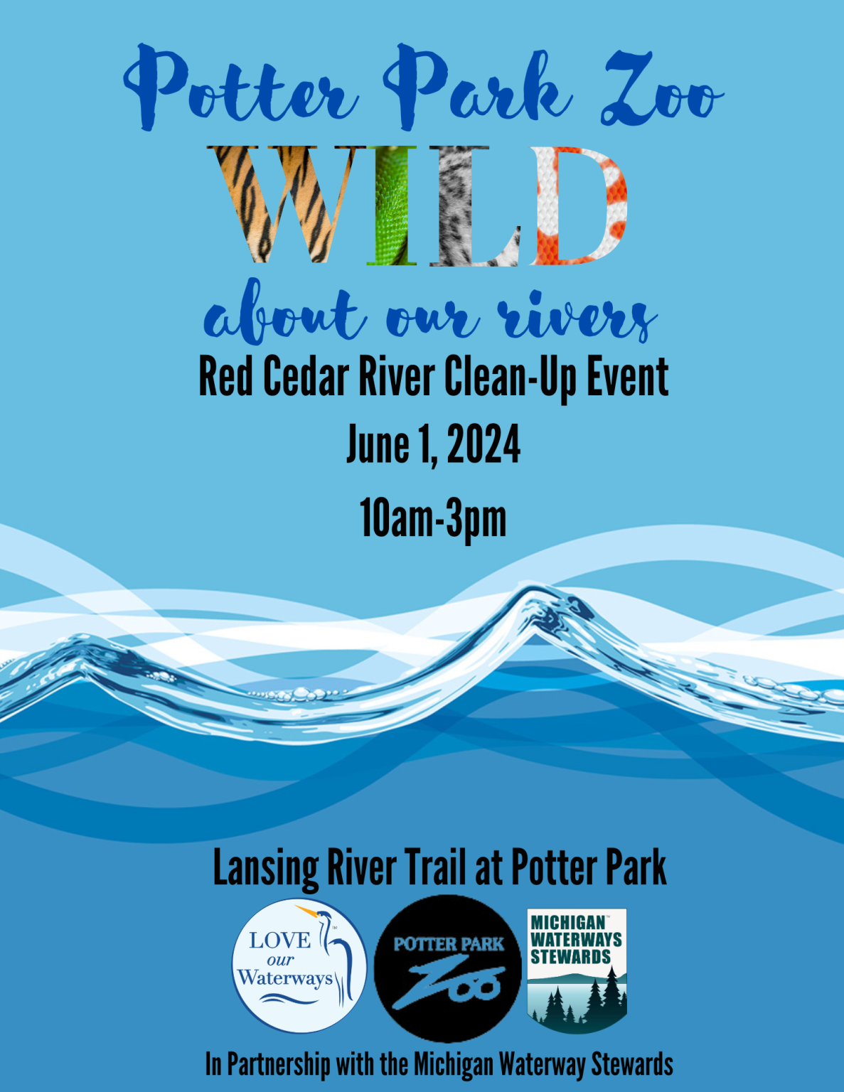 Wild About Our Rivers- Potter Park Zoo River Clean-Up