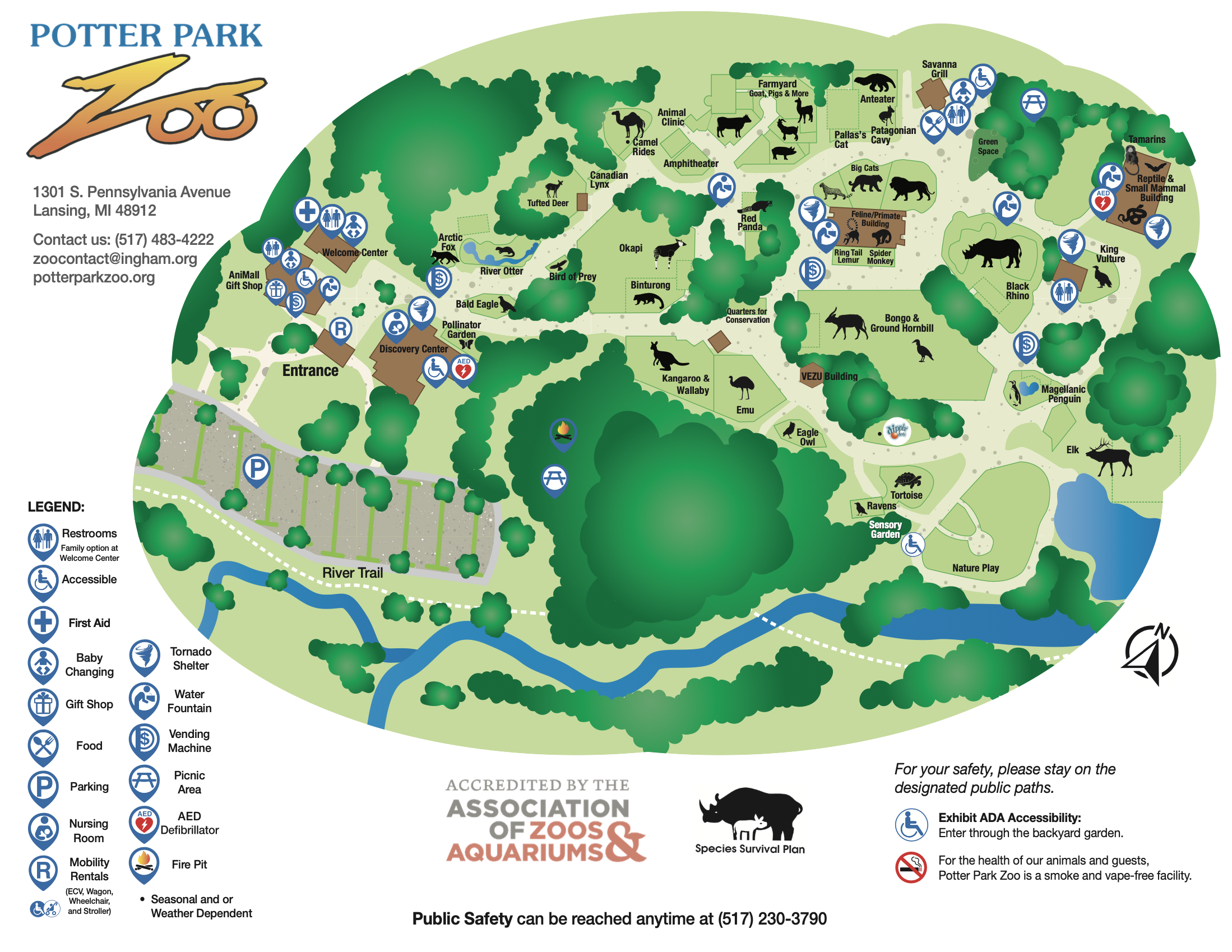Zoo Map | Potter Park Zoo